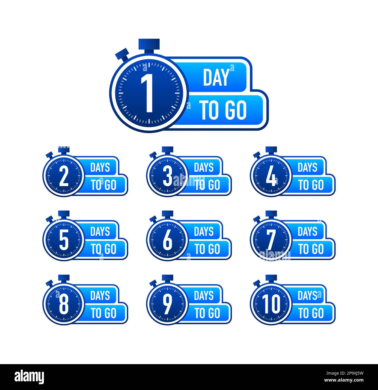 Countdown sign days left to go sale marketing badges hi-res stock ...