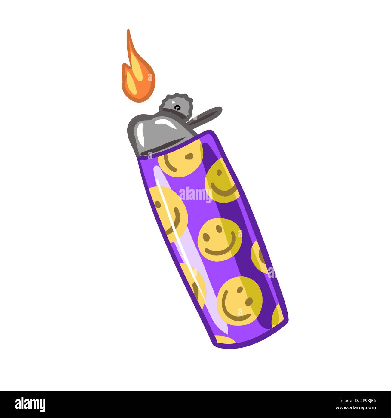 lighter for smoking. lighter with cannabis. smoke weed vector Stock ...