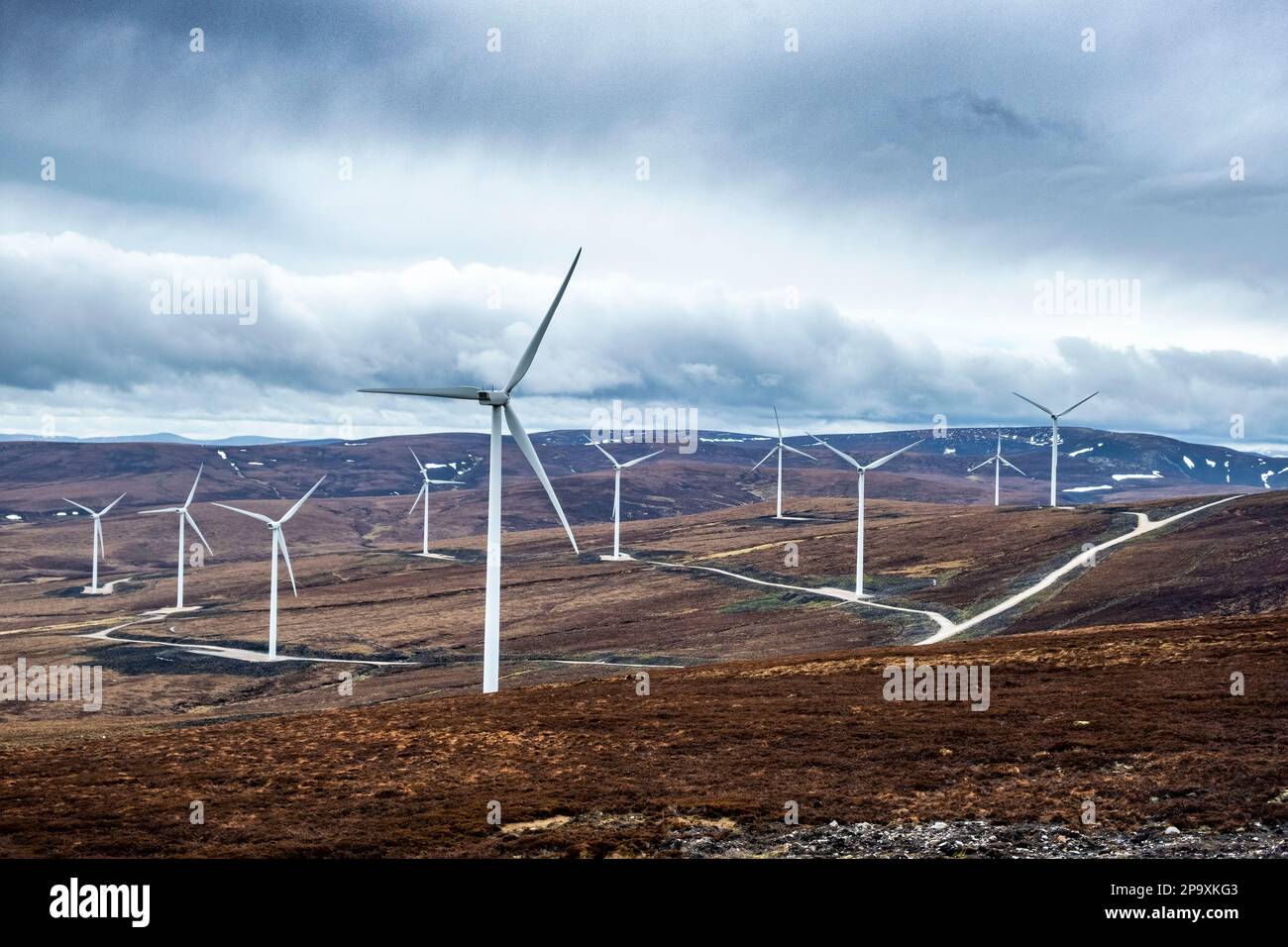 On shore British Windfarms Dorenell Windfarm Stock Photo - Alamy