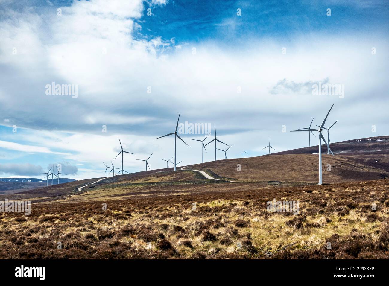 On shore British Windfarms Dorenell Windfarm Stock Photo - Alamy