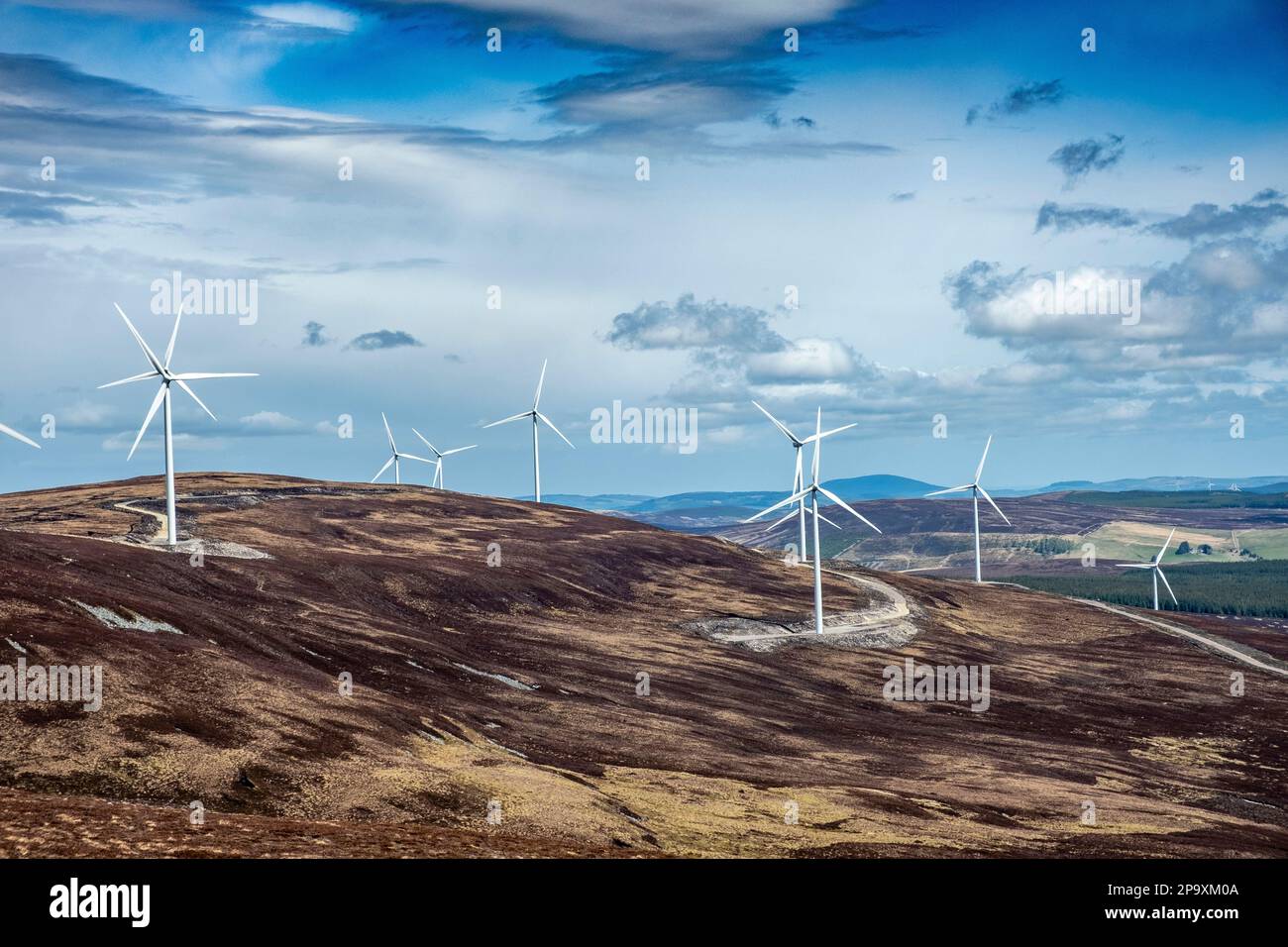 On shore British Windfarms Dorenell Windfarm Stock Photo - Alamy