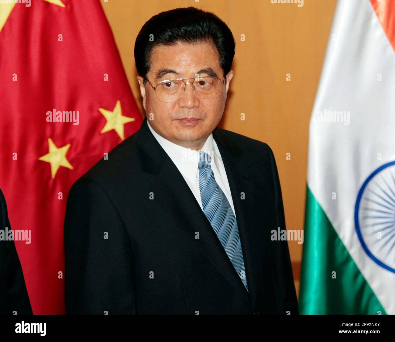 Chinese President Hu Jintao poses during a photo session before the ...