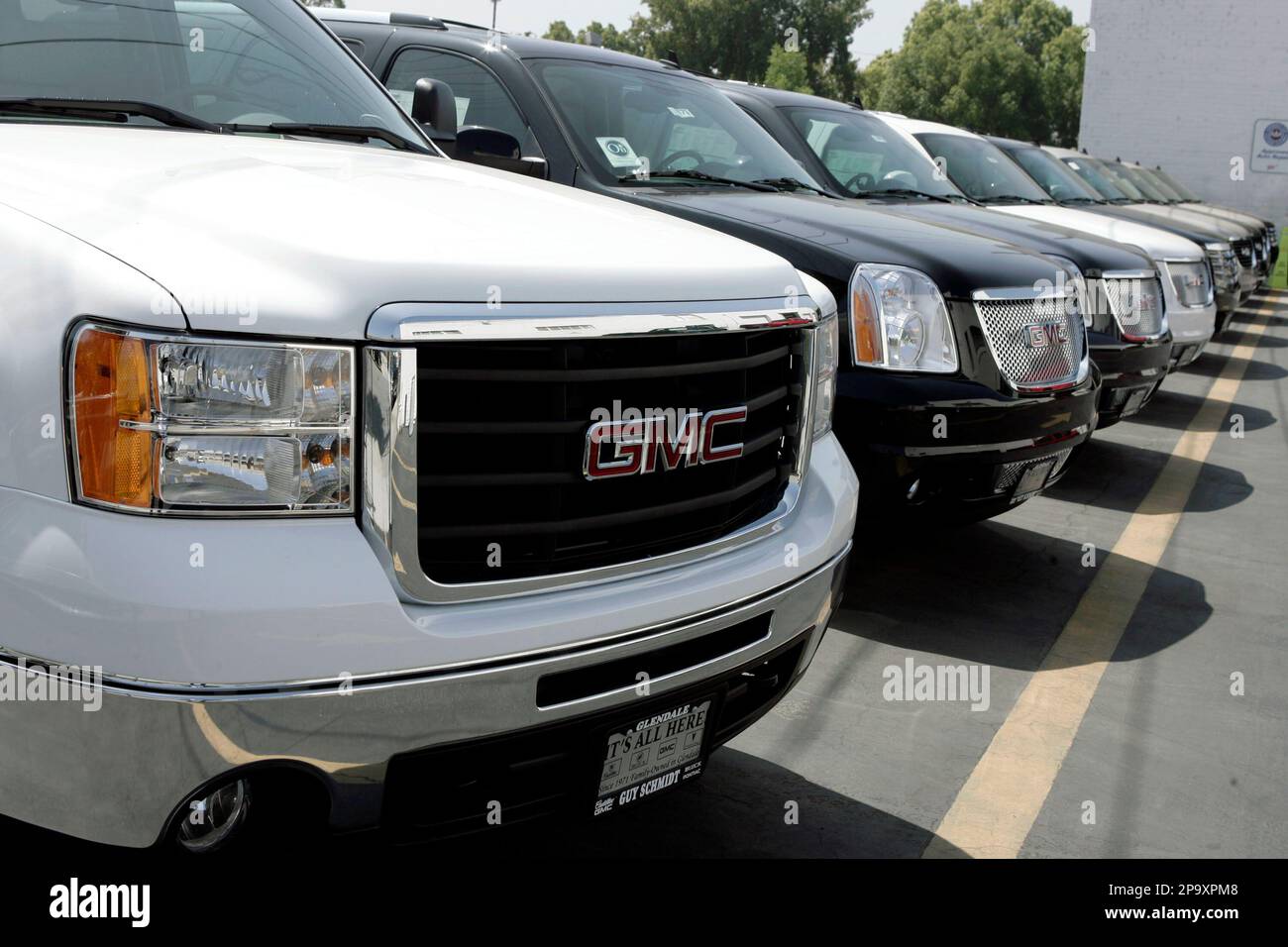 General Motors' vehicles are displayed at a dealership Monday, July 7 ...