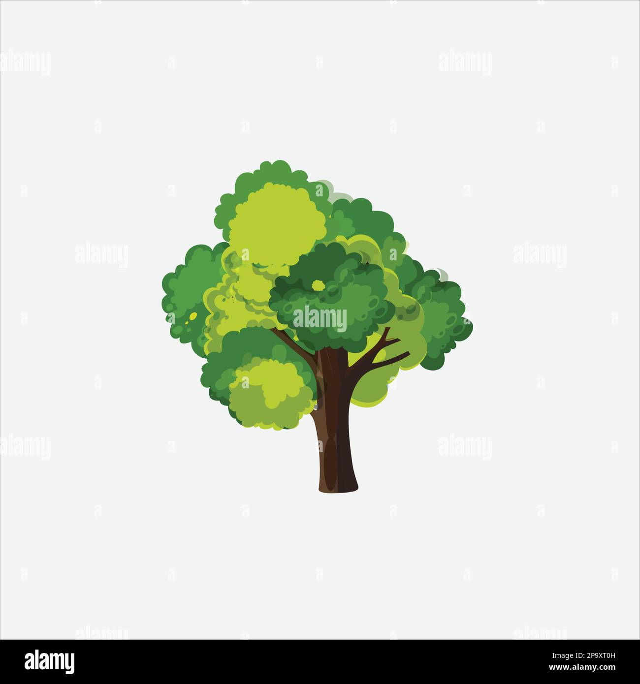 Realistic Trees Isolated on White Background Stock Vector Image & Art ...