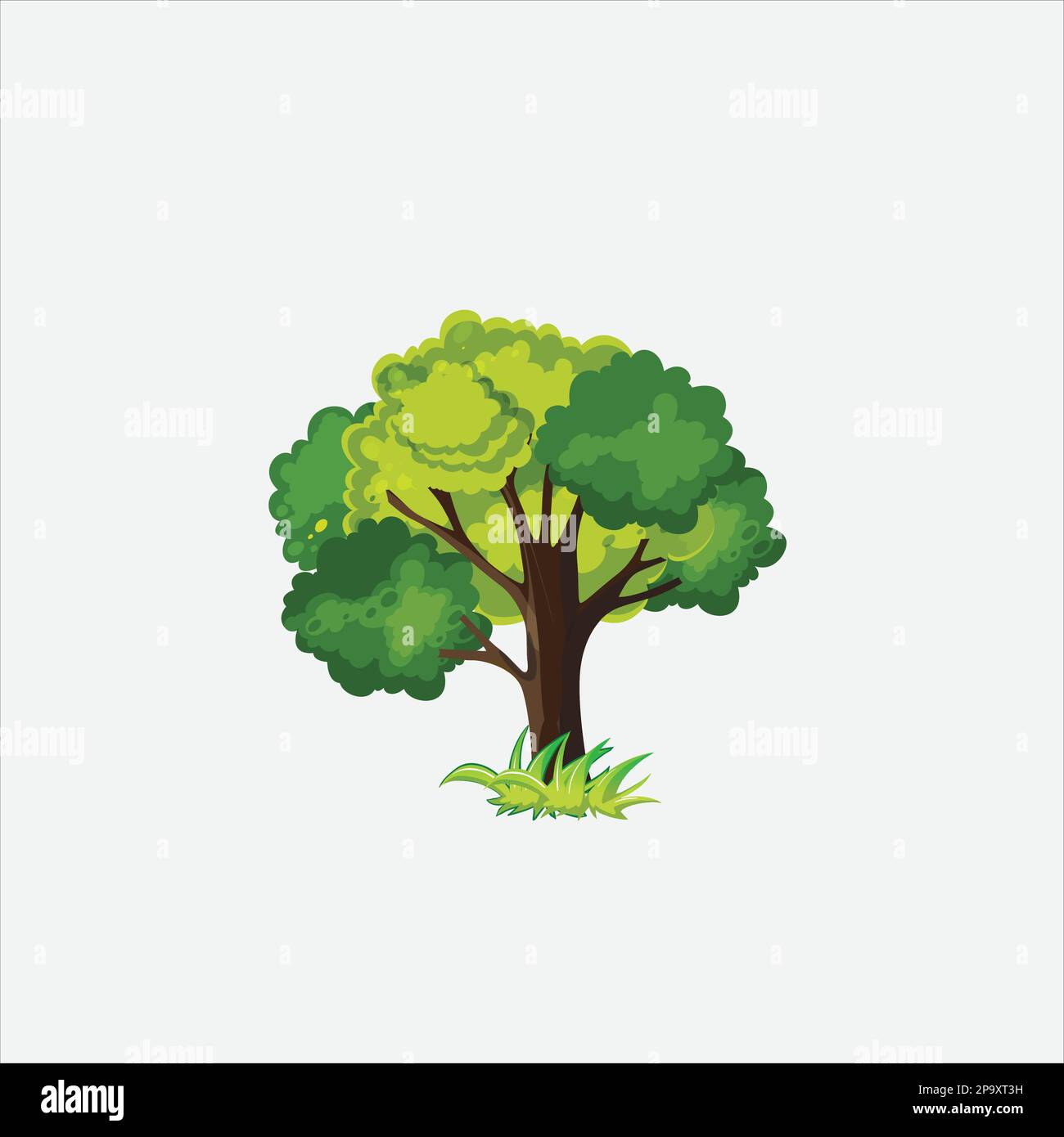 Realistic Trees Isolated on White Background Stock Vector Image & Art ...