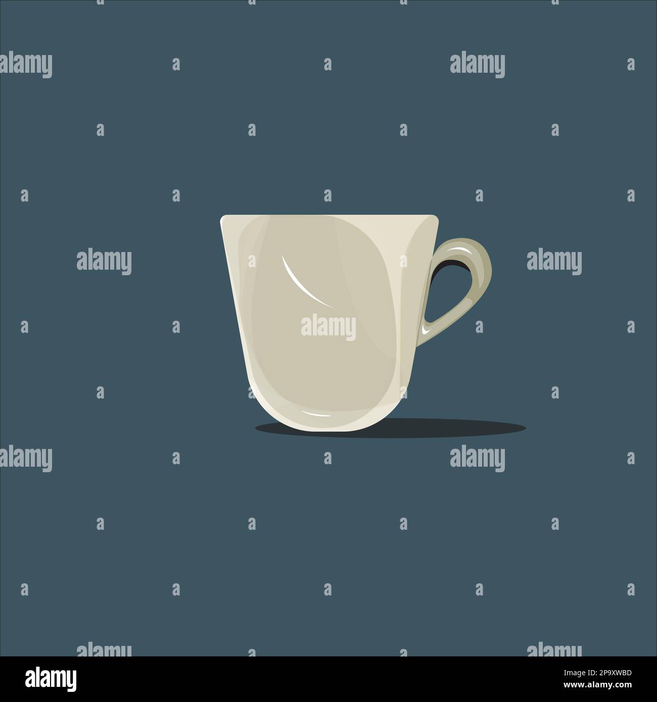 White realistic coffee and tea cup with smoke isolated on transparent ...