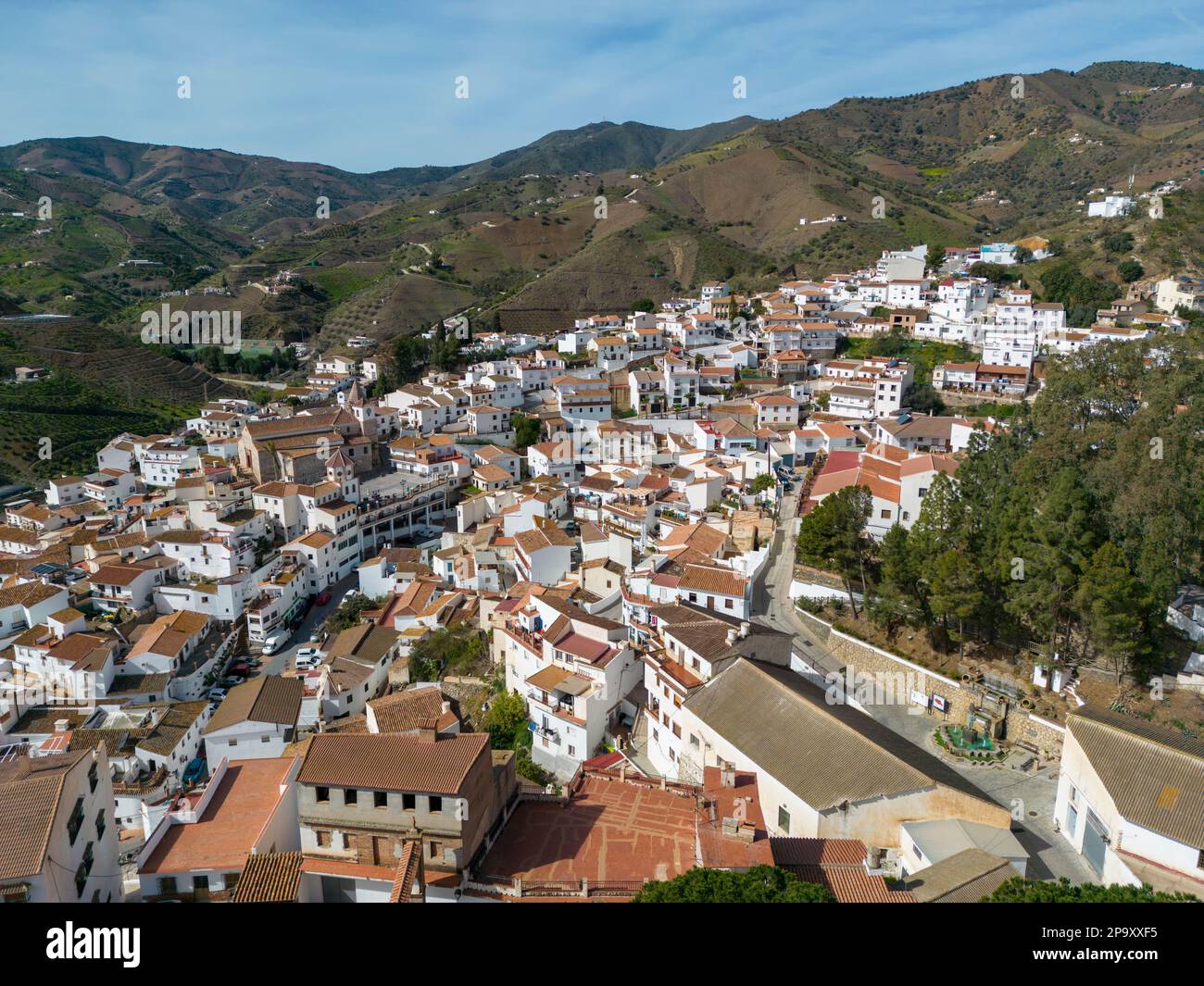 municipality of El Borge in the Axarquia region of Malaga, Spain Stock ...