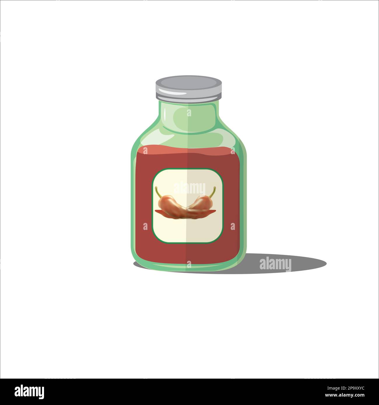 Chili in the glass jar vector Stock Vector Image & Art - Alamy