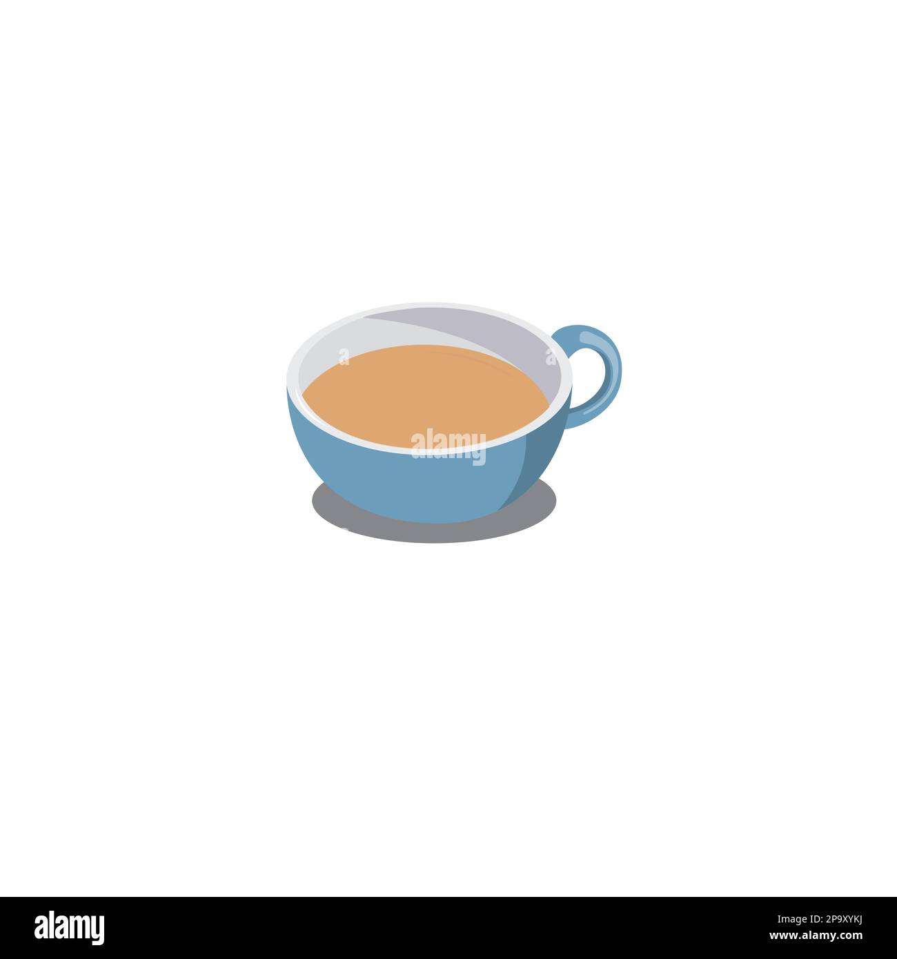 White realistic coffee and tea cup with smoke isolated on transparent ...