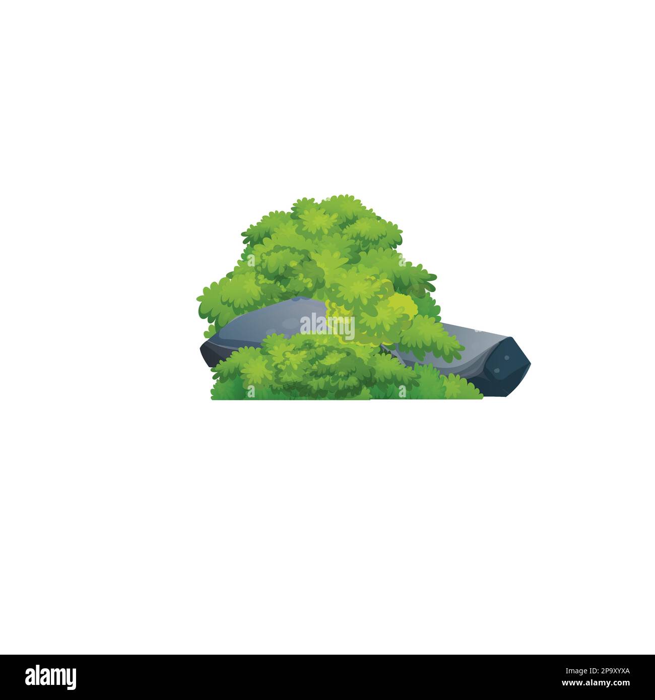 Rock big stone grass Stock Vector Images - Alamy