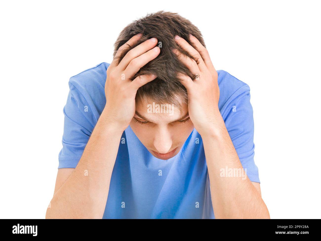 Crying white man hands on hi-res stock photography and images - Alamy