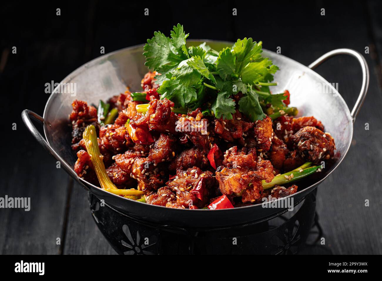 Chinese fried chicken with chili pepper Stock Photo - Alamy