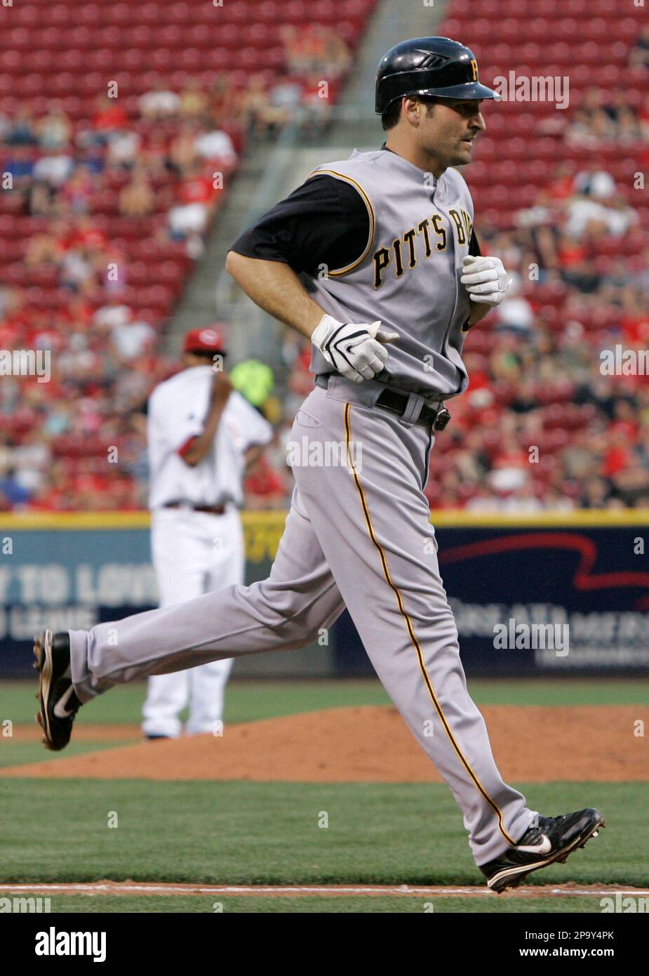 Pittsburgh Pirates' Xavier Nady trots home after hitting a two-run home ...