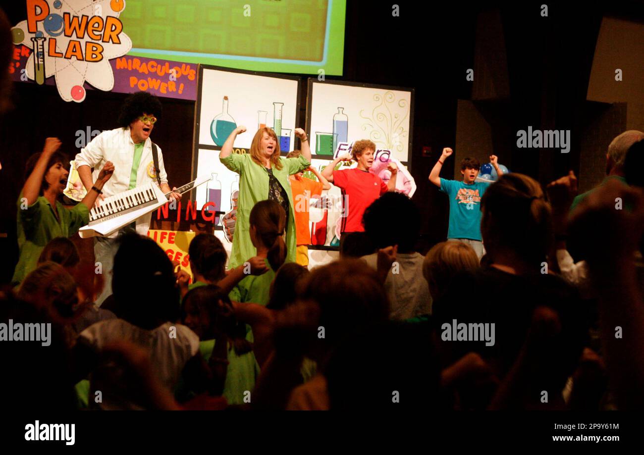 **ADVANCE FOR FRIDAY JULY 4**VBS Staff lead in the Theme song for the ...