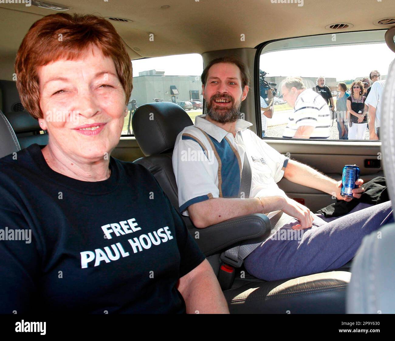 Joyce House, left, smiles as she and her son, Paul Gregory House, 46 ...