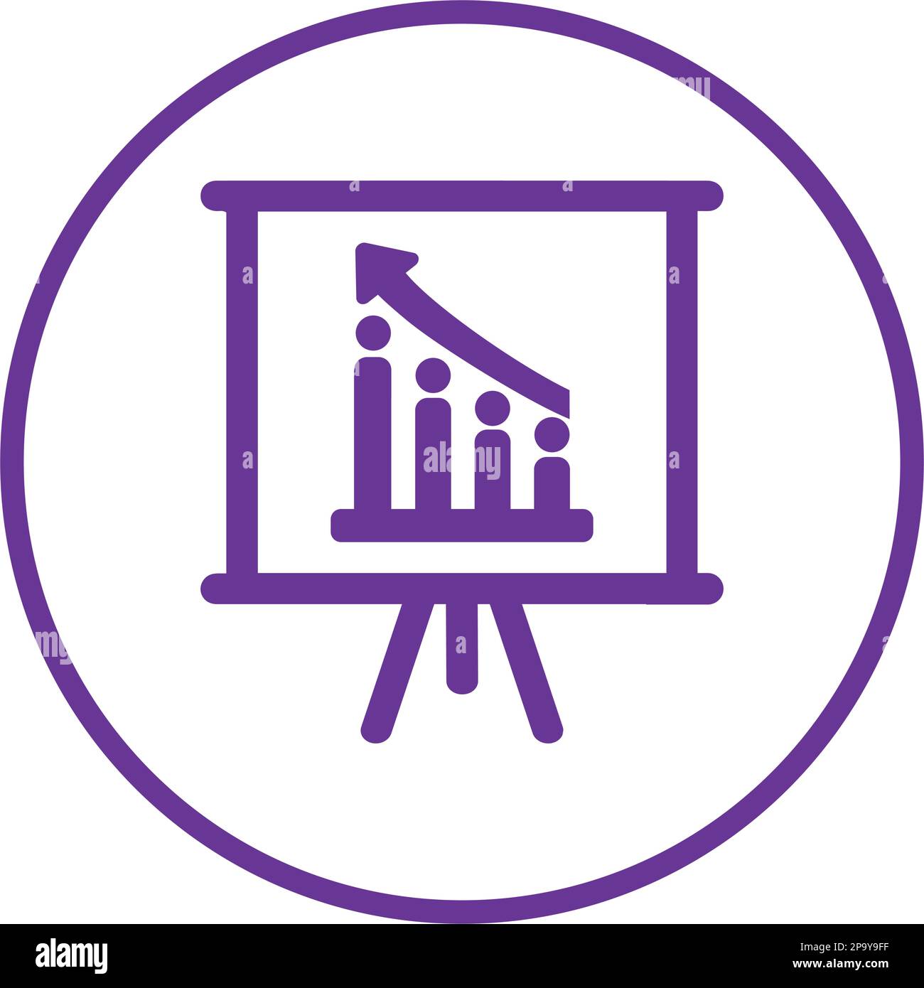 Chart, graph icon isolated on white background. Simple vector ...