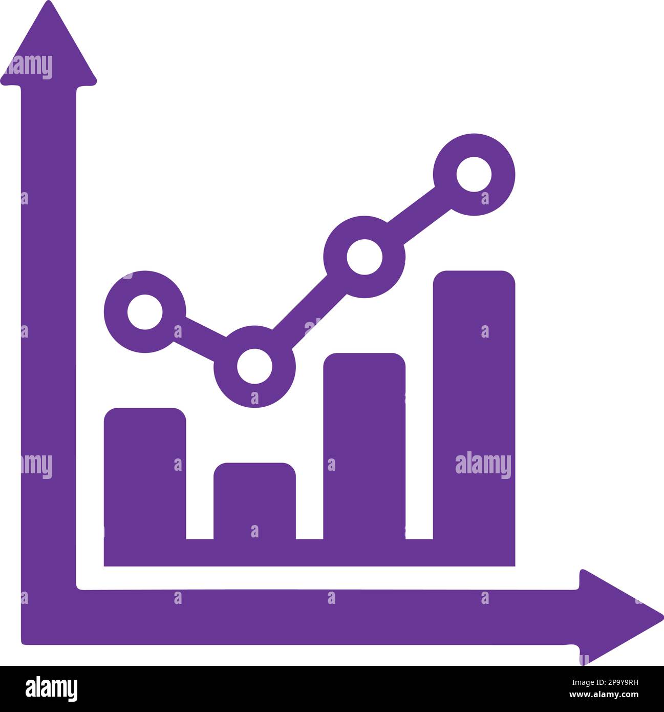 Analytics, chart, graph icon isolated on white background. Simple ...