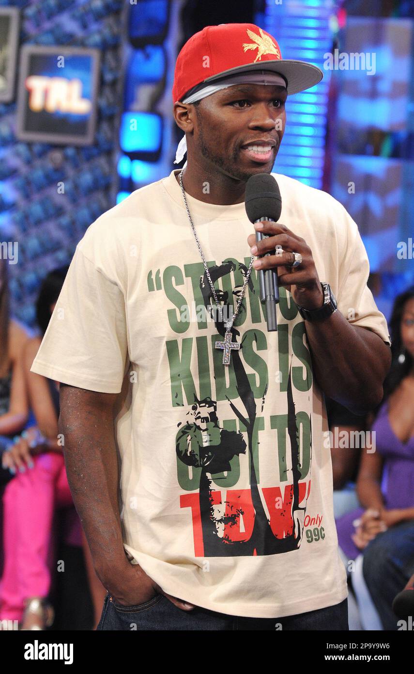 Rapper 50 Cent, from the rap group G-Unit makes an appearance on MTV's ...