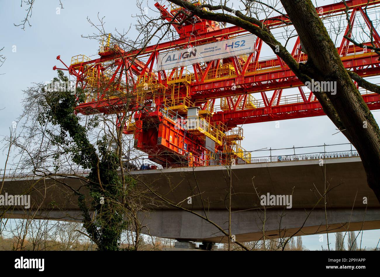Denham, Buckinghamshire, UK. 11th March, 2023. The HS2 High Speed Rail ...