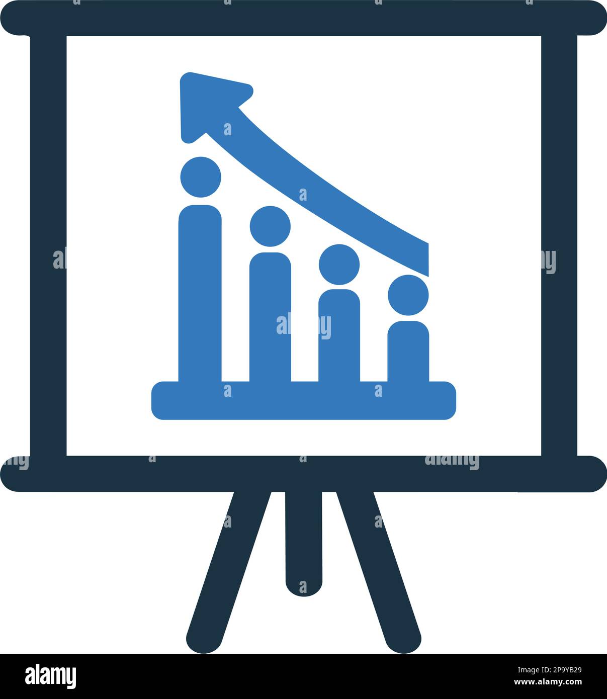 Chart, graph icon isolated on white background. Simple vector ...