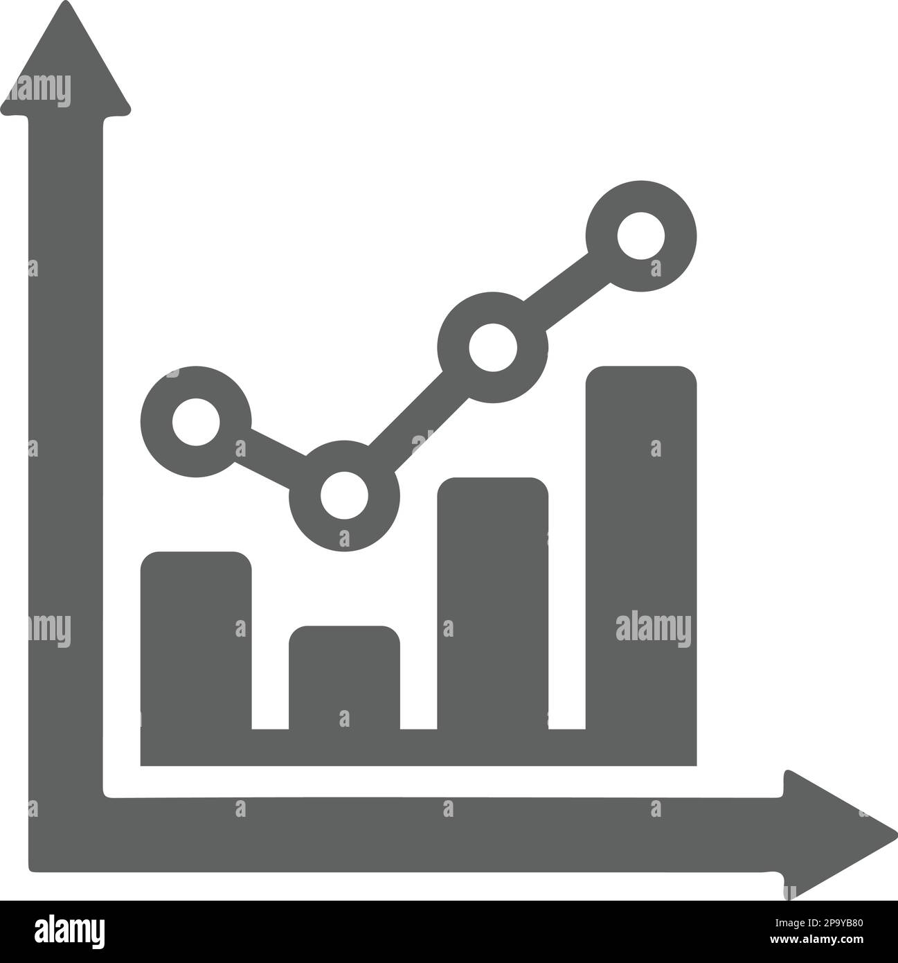 Analytics, chart, graph icon isolated on white background. Simple ...