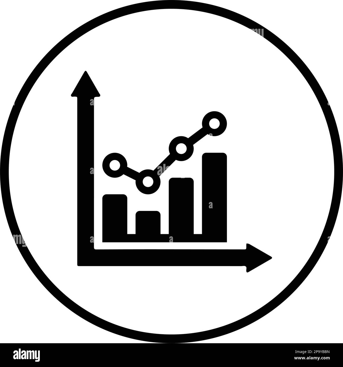 Analytics, chart, graph icon isolated on white background. Simple ...