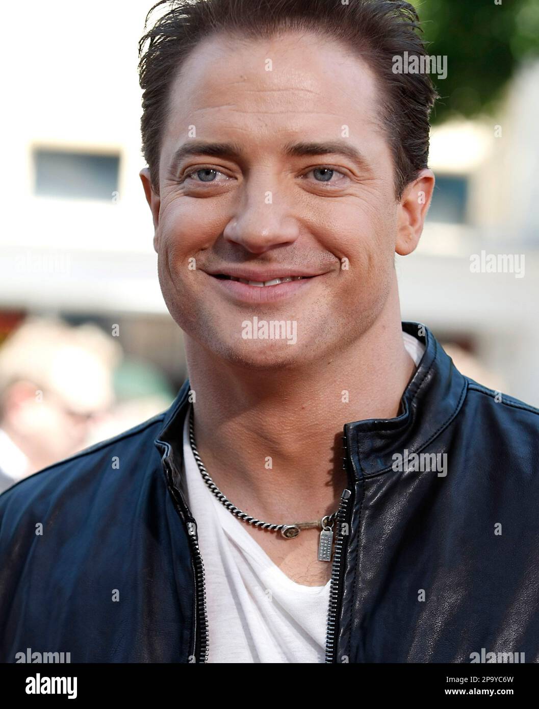 Actress Brendan Fraser poses on the press line at the premiere of the ...