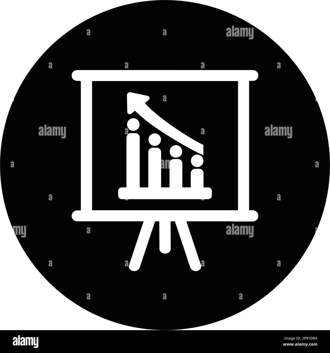 Chart, graph icon isolated on white background. Simple vector ...