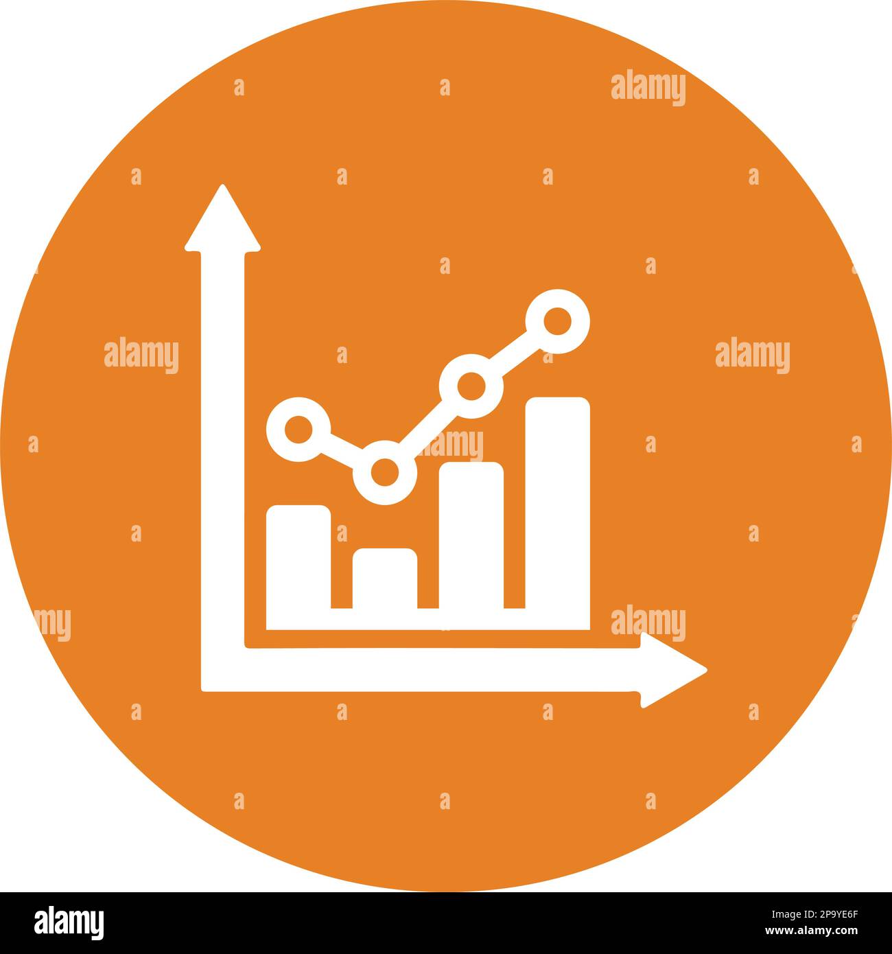 Analytics, chart, graph icon isolated on white background. Simple ...