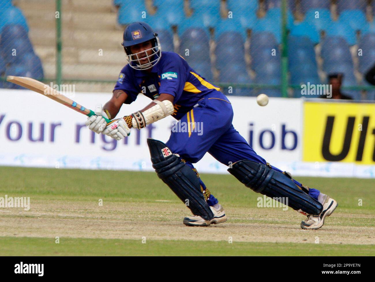Sri Lankan batsman Chamra Kapugedera plays a shot for boundary against ...