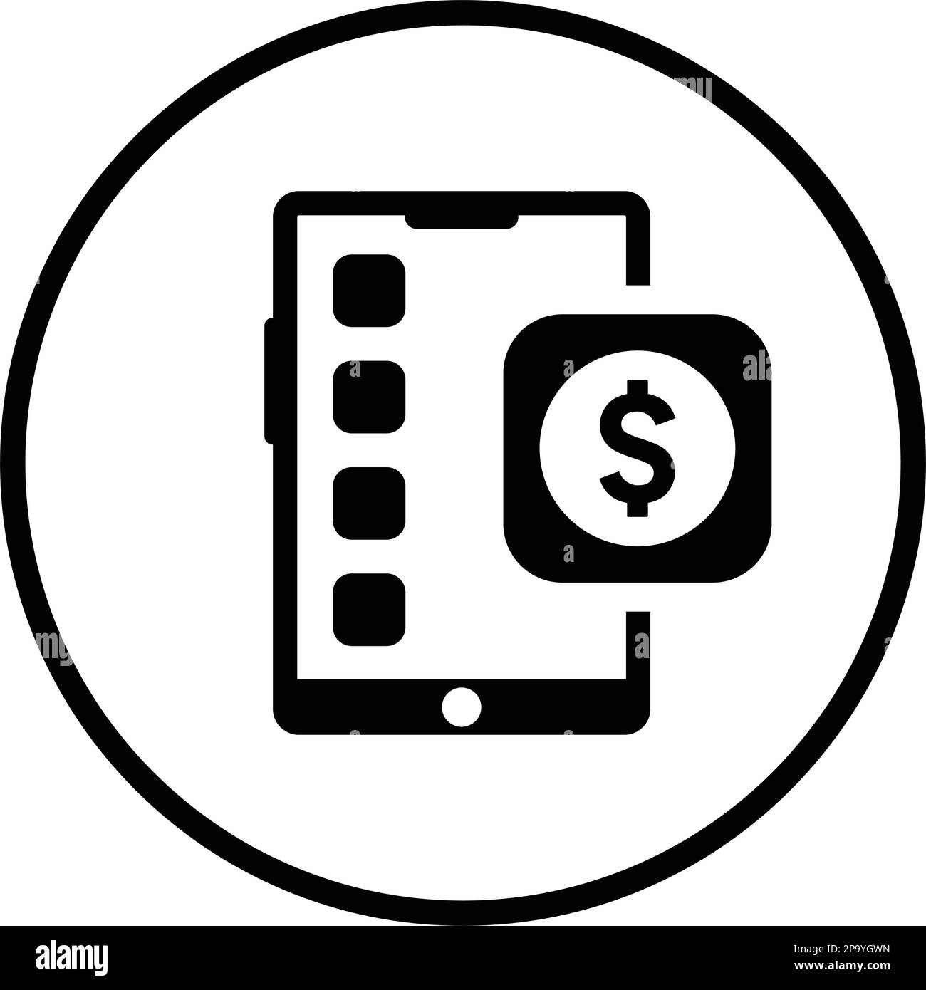 Mobile App earning icon symbol for use on mobile apps, print media and ...