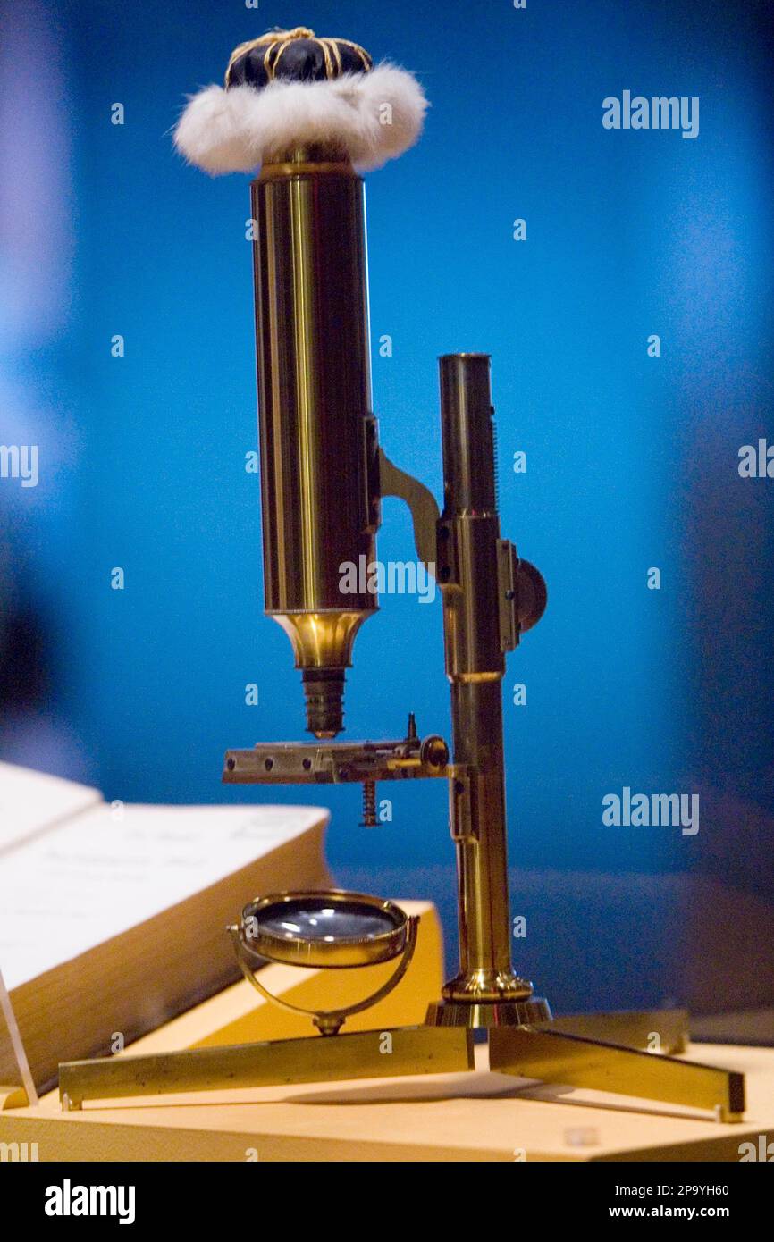 **ADVANCE FOR SATURDAY JUNE 28** Shown is Gregor Mendel's microscope on ...