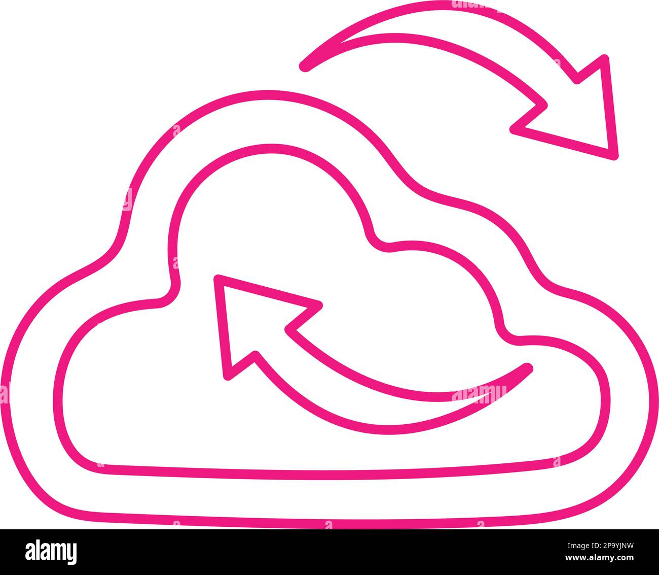 Cloud synchronization icon. Beautiful design and fully editable vector for commercial, print ...