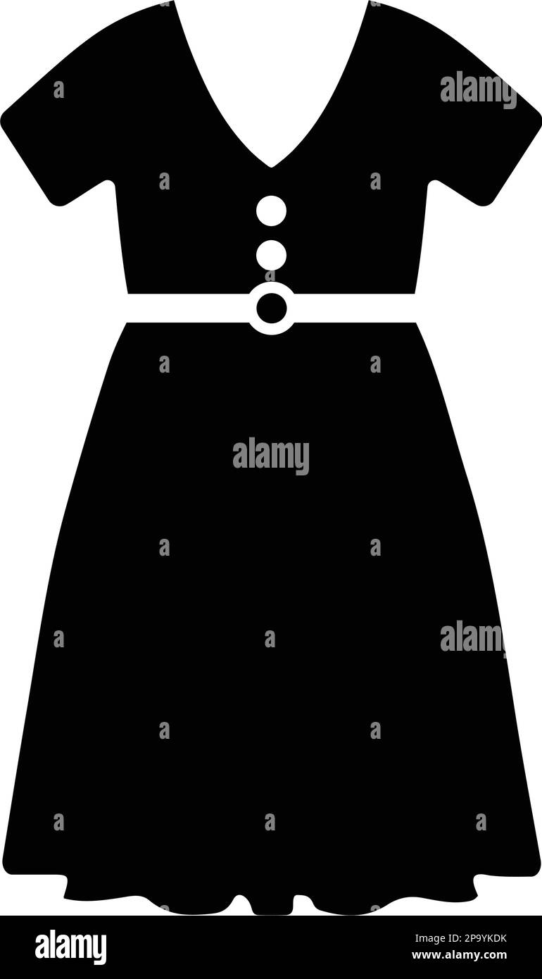 Women clothing, girl dress icon. Beautiful design and fully editable ...