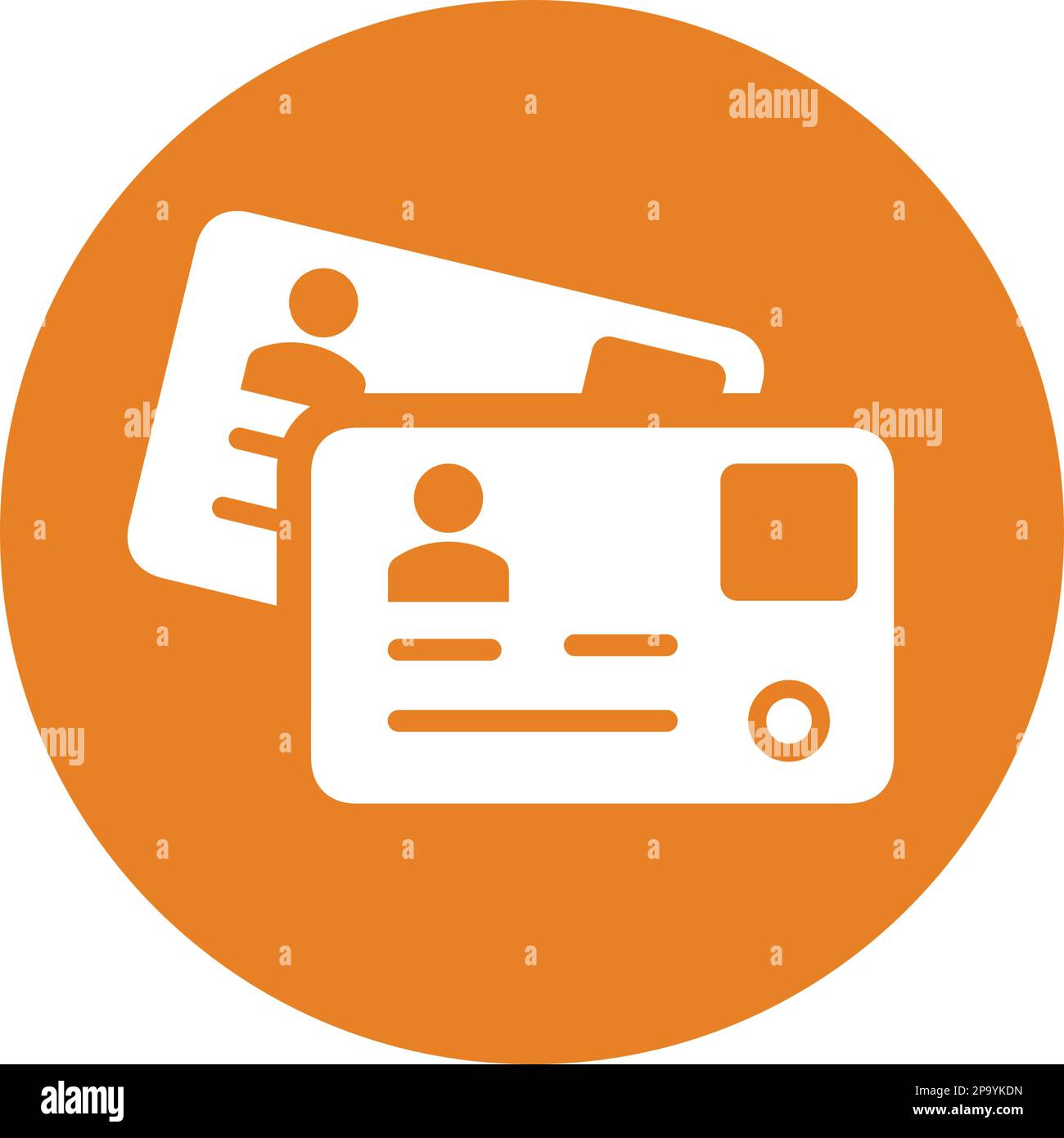 Photo id card icon, personal identity, vector graphics for various use ...