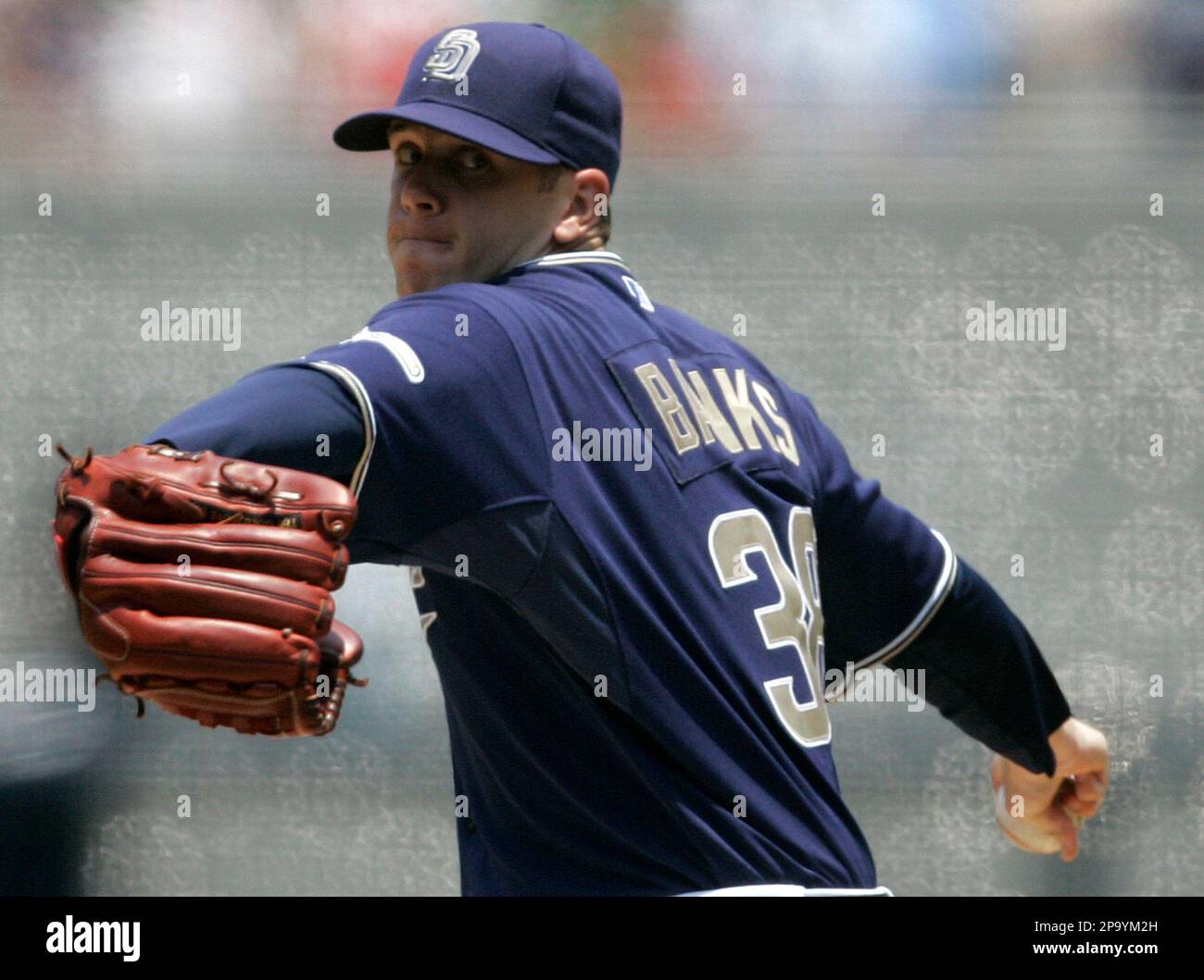 San Diego Padres starter Josh Banks pitches against the Minnesota Twins ...