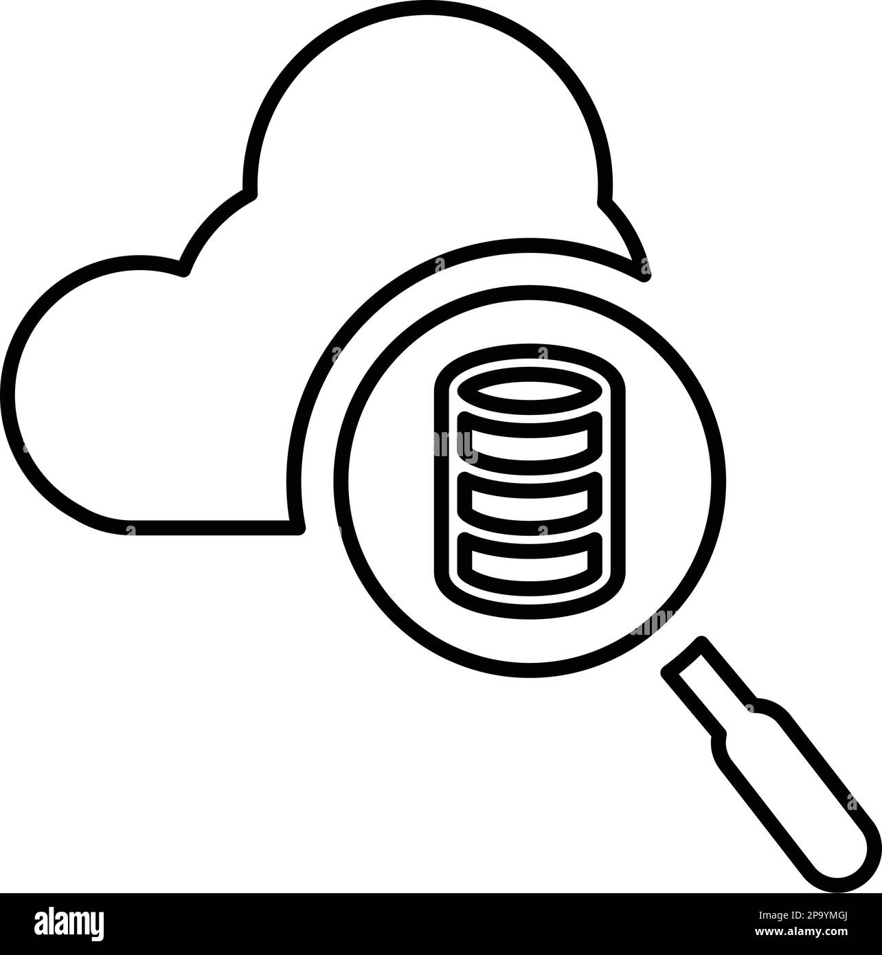 Server, search database icon. Beautiful design and fully editable ...