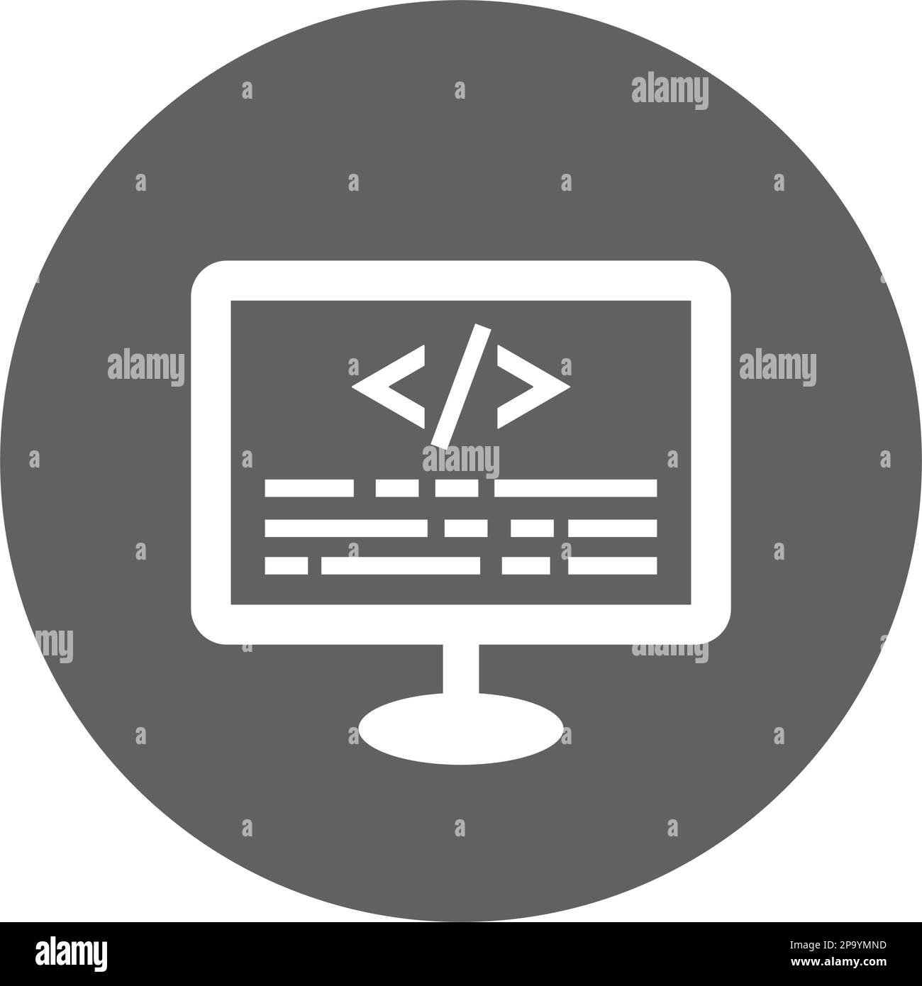 Coding Html Programming Icon Beautiful Design And Fully Editable