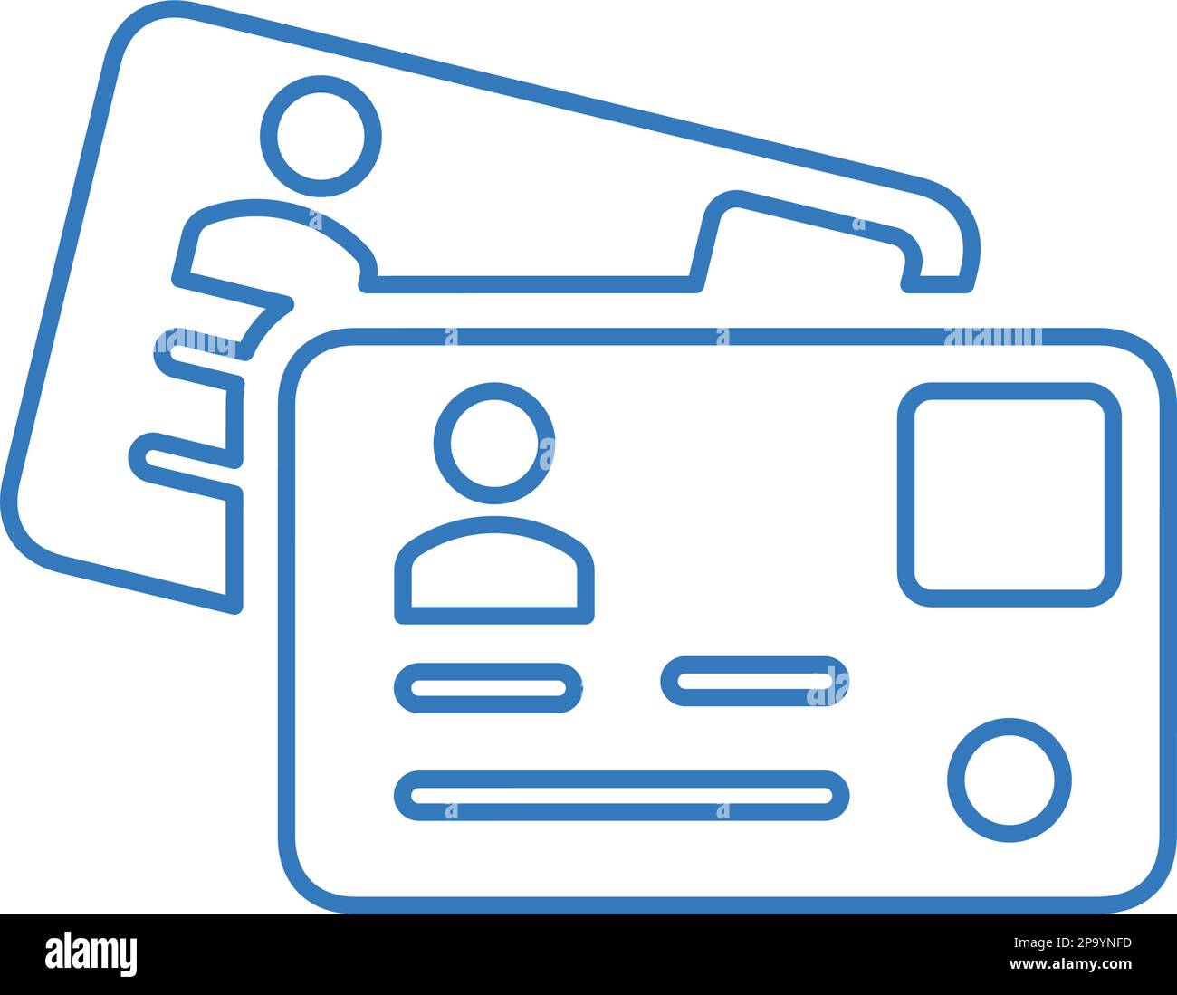Photo id card icon, personal identity, vector graphics for various use ...