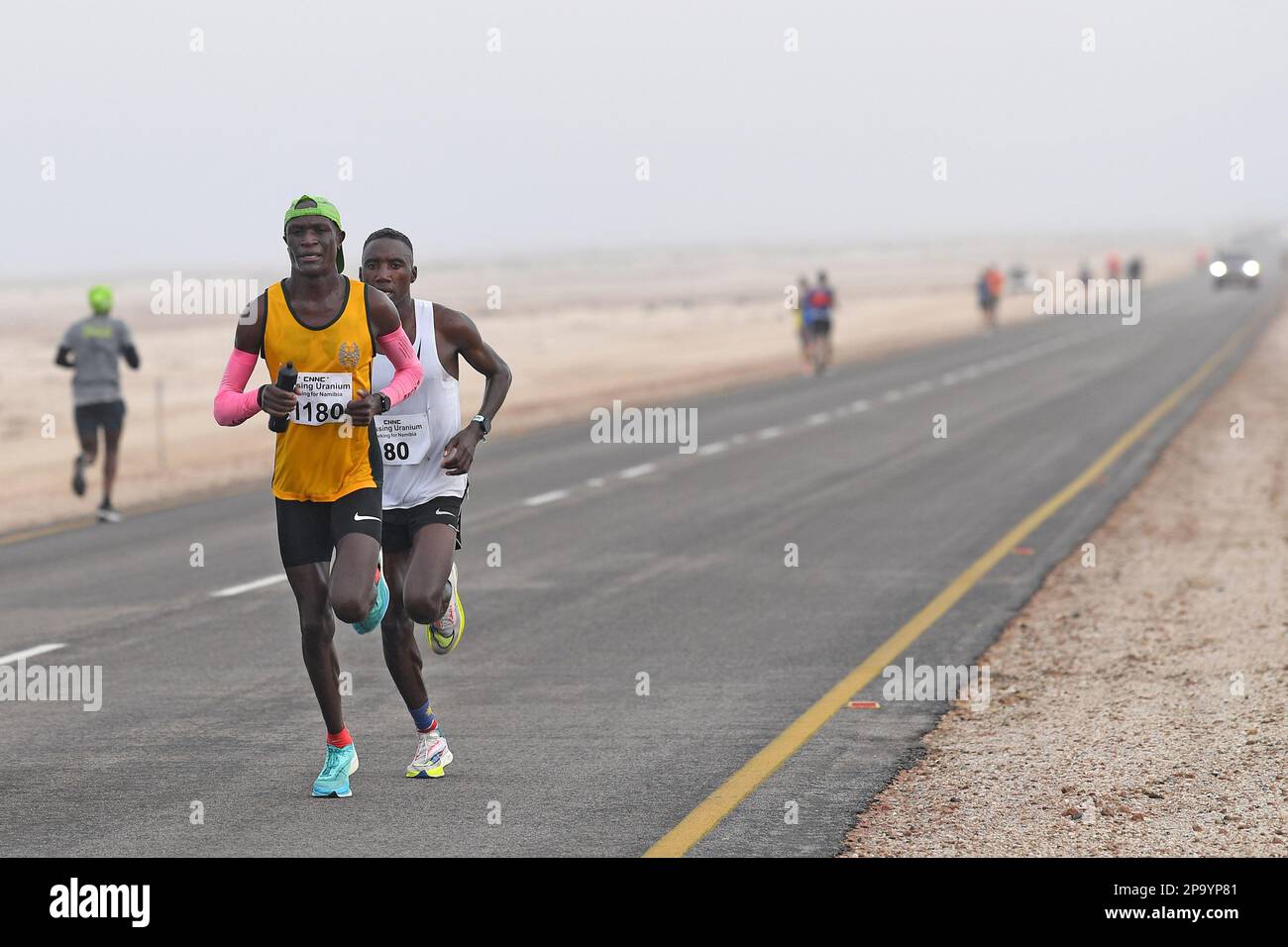 Swakopmund, Namibia. 11th Mar, 2023. Tomas Hilifa Rainhold (L) of ...