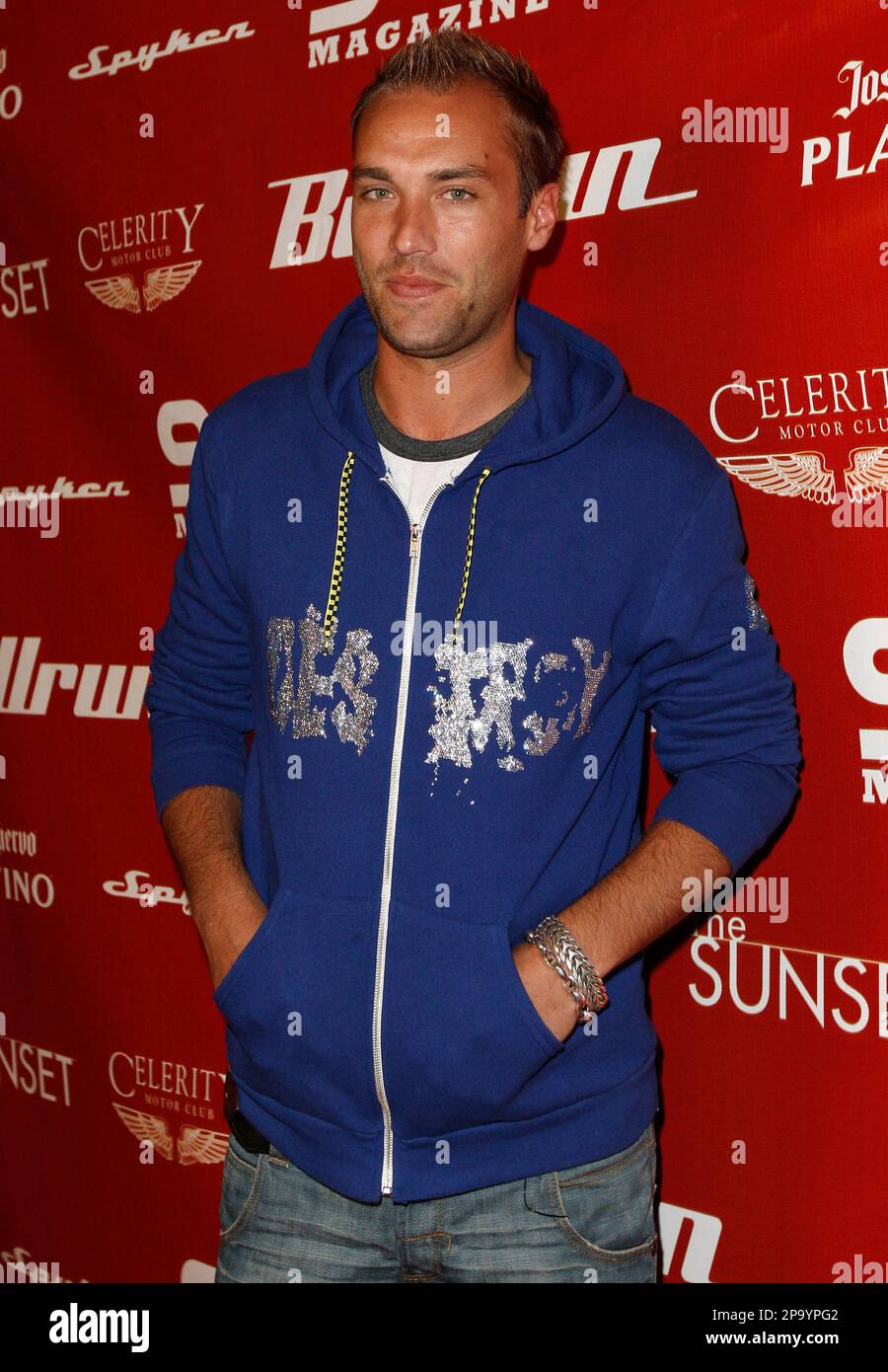 Callum Best arrives at the Bullrun Rally/944 Magazine party in Los ...