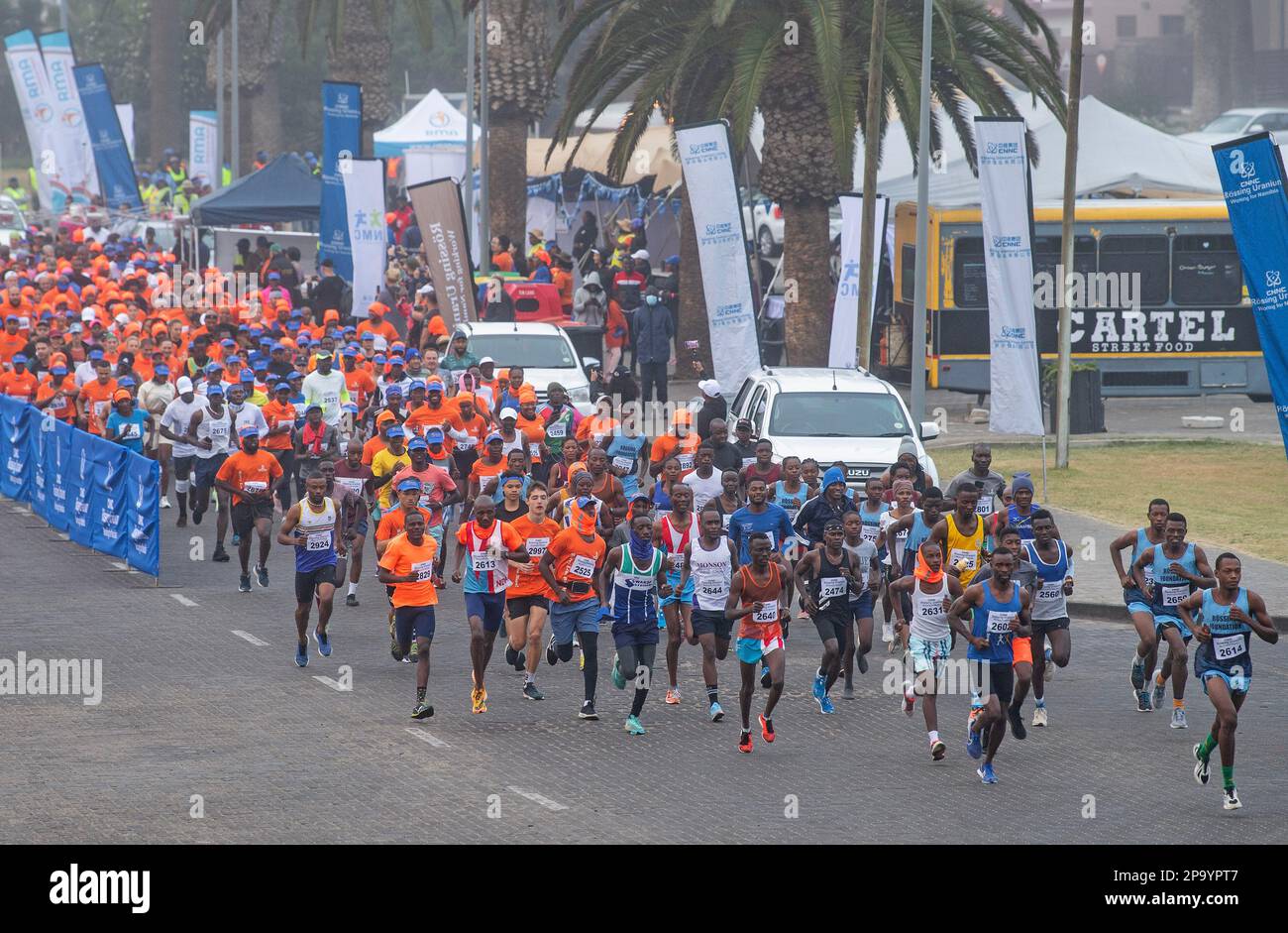 Swakopmund, Namibia. 11th Mar, 2023. Runners participate in the 2023 ...