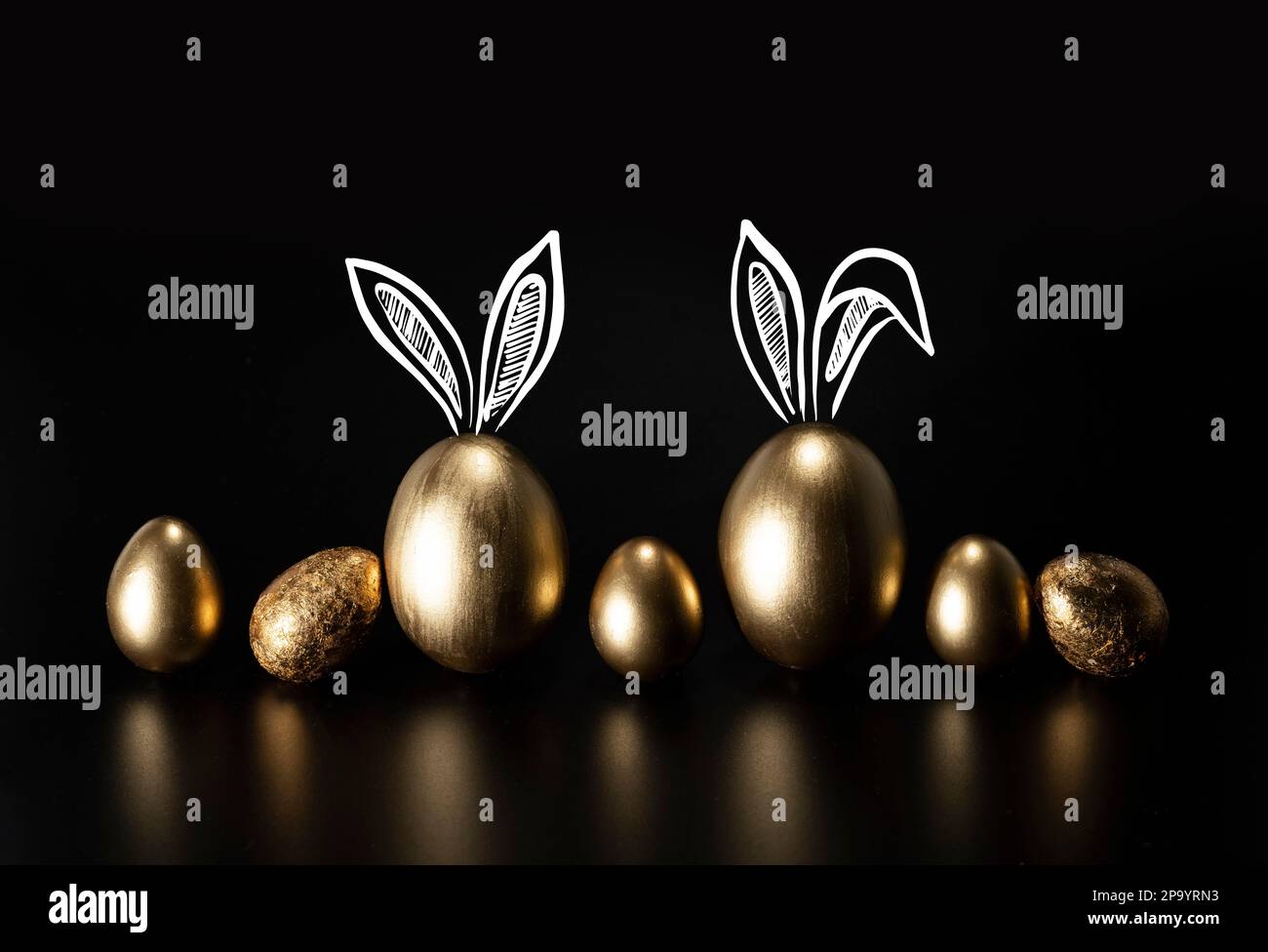 Rabbits and golden egg hi-res stock photography and images - Alamy