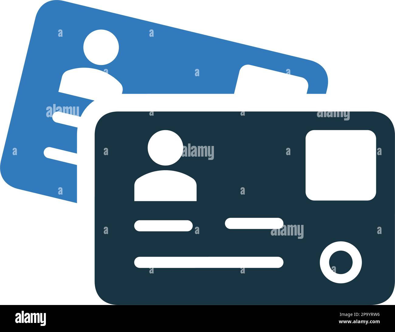 Photo id card icon, personal identity, vector graphics for various use ...