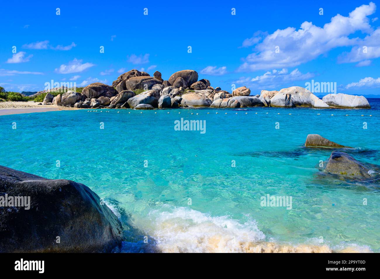 Tropical beach at the Baths in Virgin Gorda, British Virgin Islands ...