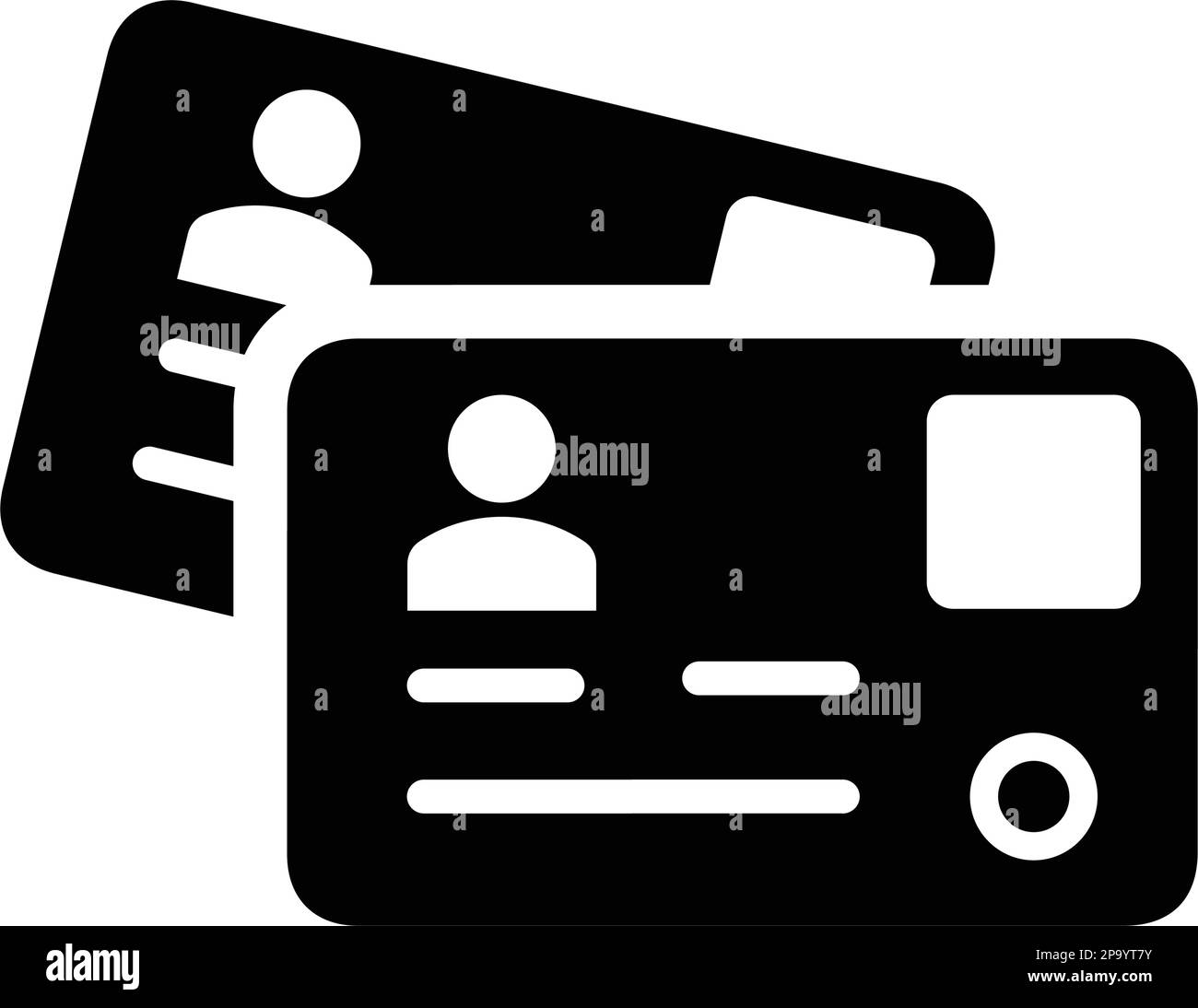 Photo id card icon, personal identity, vector graphics for various use ...