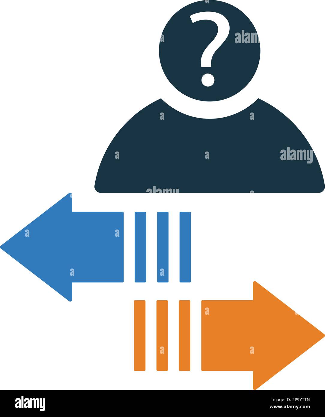 Confusion in Decision Making icon design template vector illustration ...