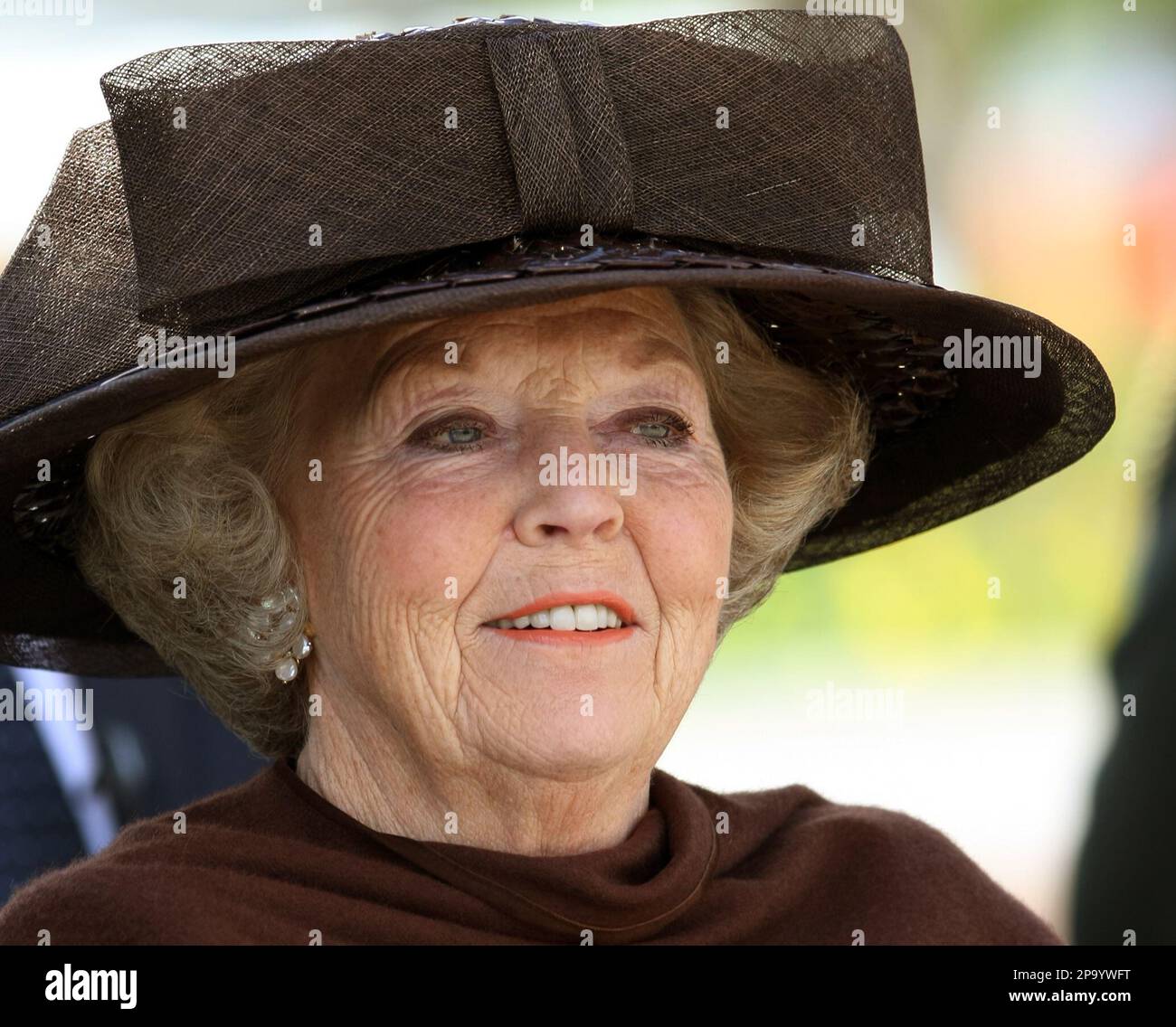Dutch Queen Beatrix seen during the visits inTrakai castle, about 30 ...