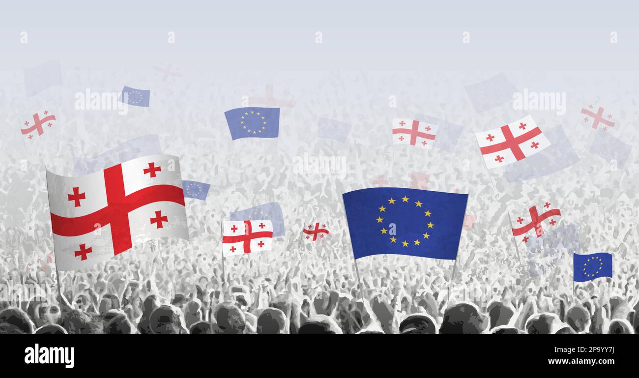 Georgian crowd Stock Vector Images - Alamy