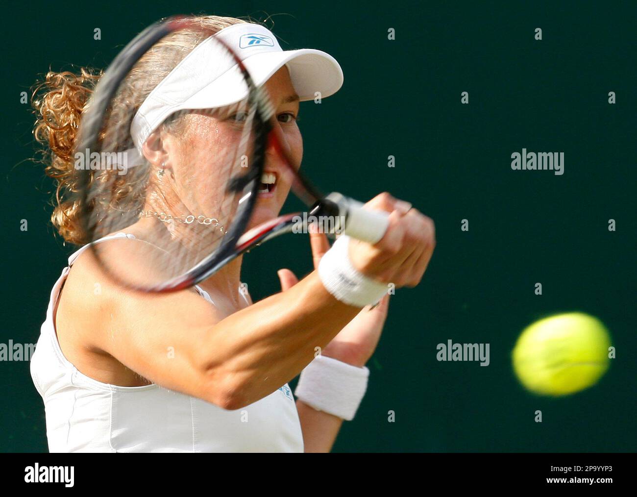 Israel's Shahar Peer in action during her first round match against ...